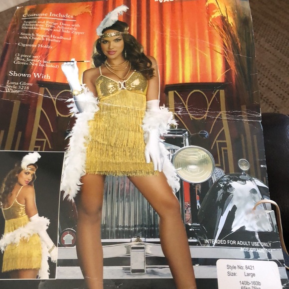 ahdeville vixen | Other | Flapper Outfit Gold Costume | Poshmark